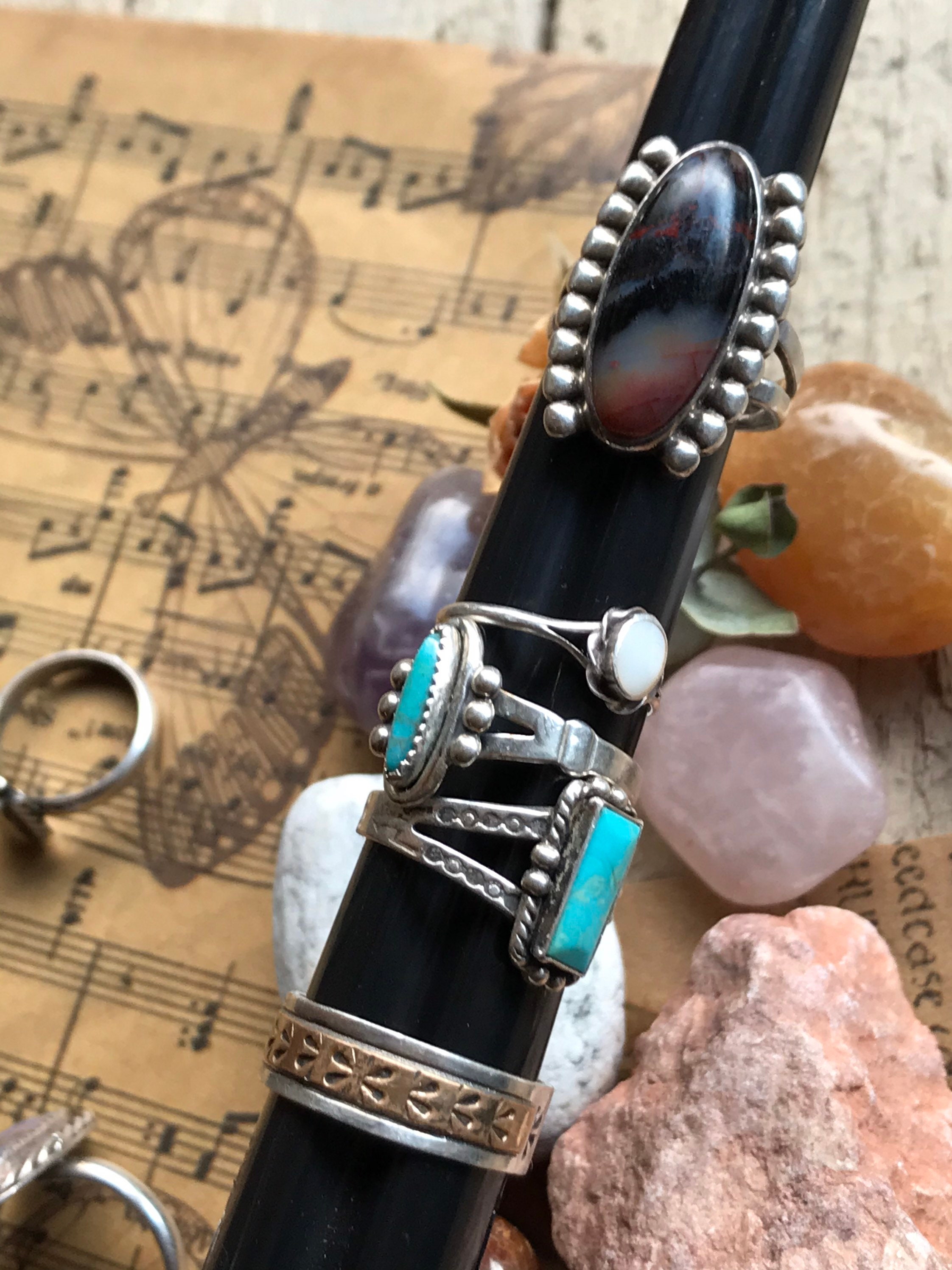 Vintage Native American Sterling Silver Rings - Etsy