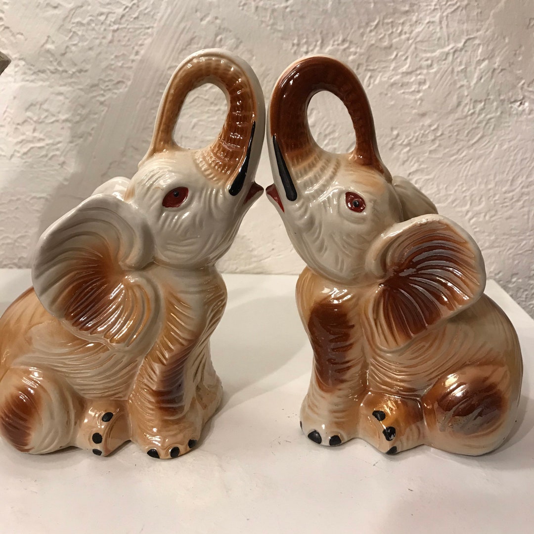 Vintage Lusterware Elephants - Etsy