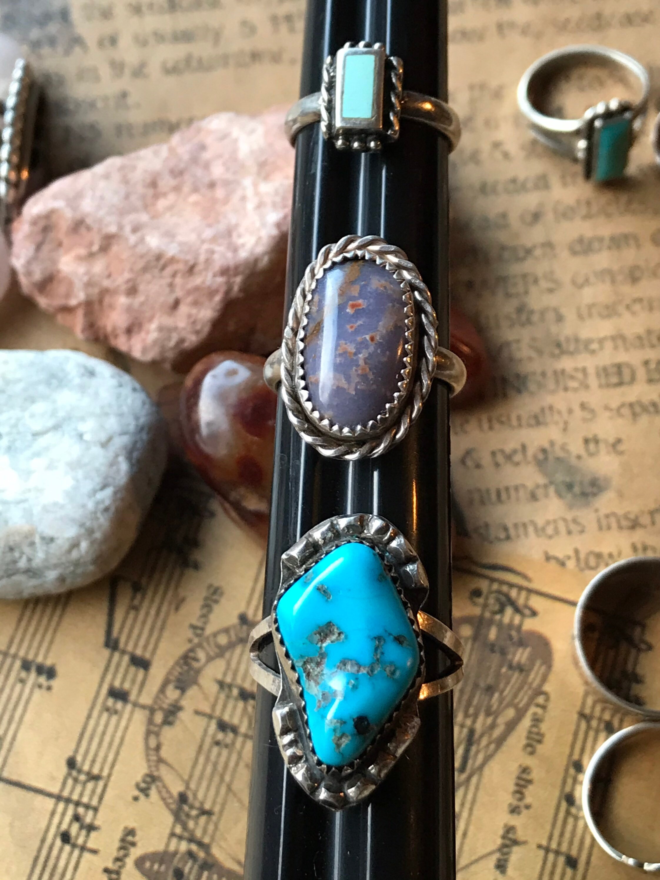 Vintage Native American Sterling Silver Rings - Etsy