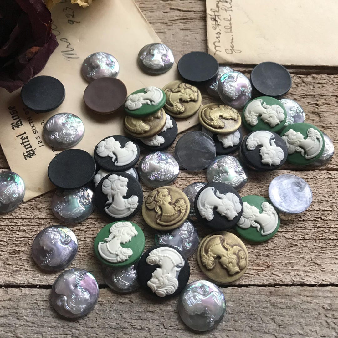 Victorian Style Acrylic Flat Back Cameos - Etsy