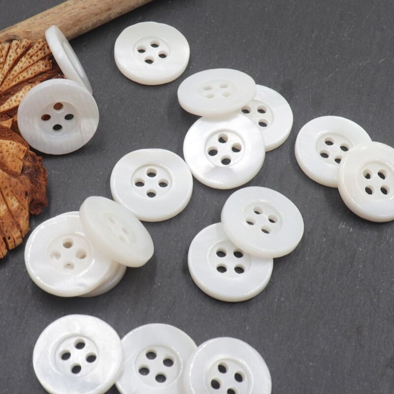 White Crafting Buttons - Etsy UK