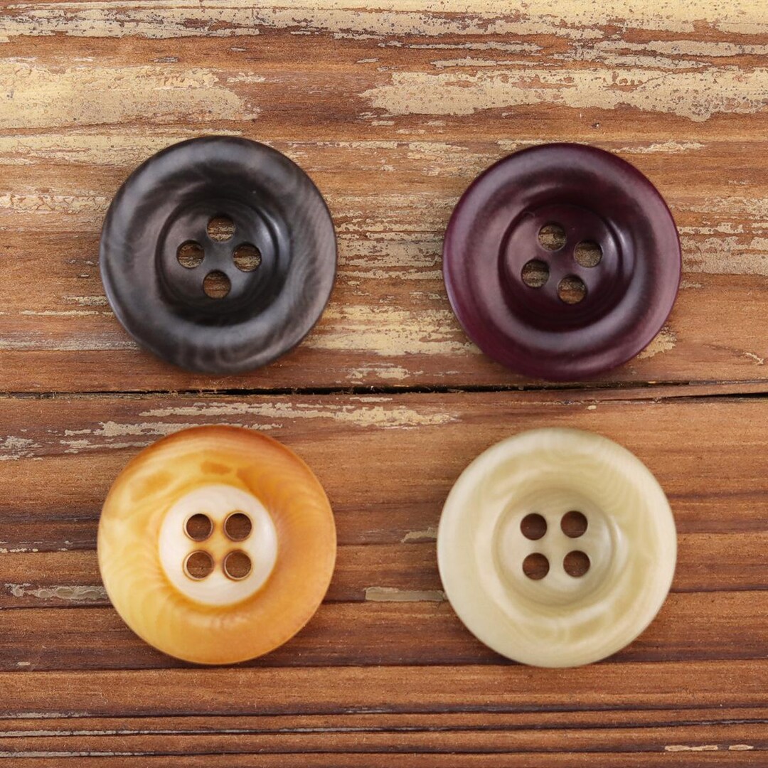 15/20/23mm Corozo Buttons Green Purple Dark Gray Brown 4-hole Natural ...