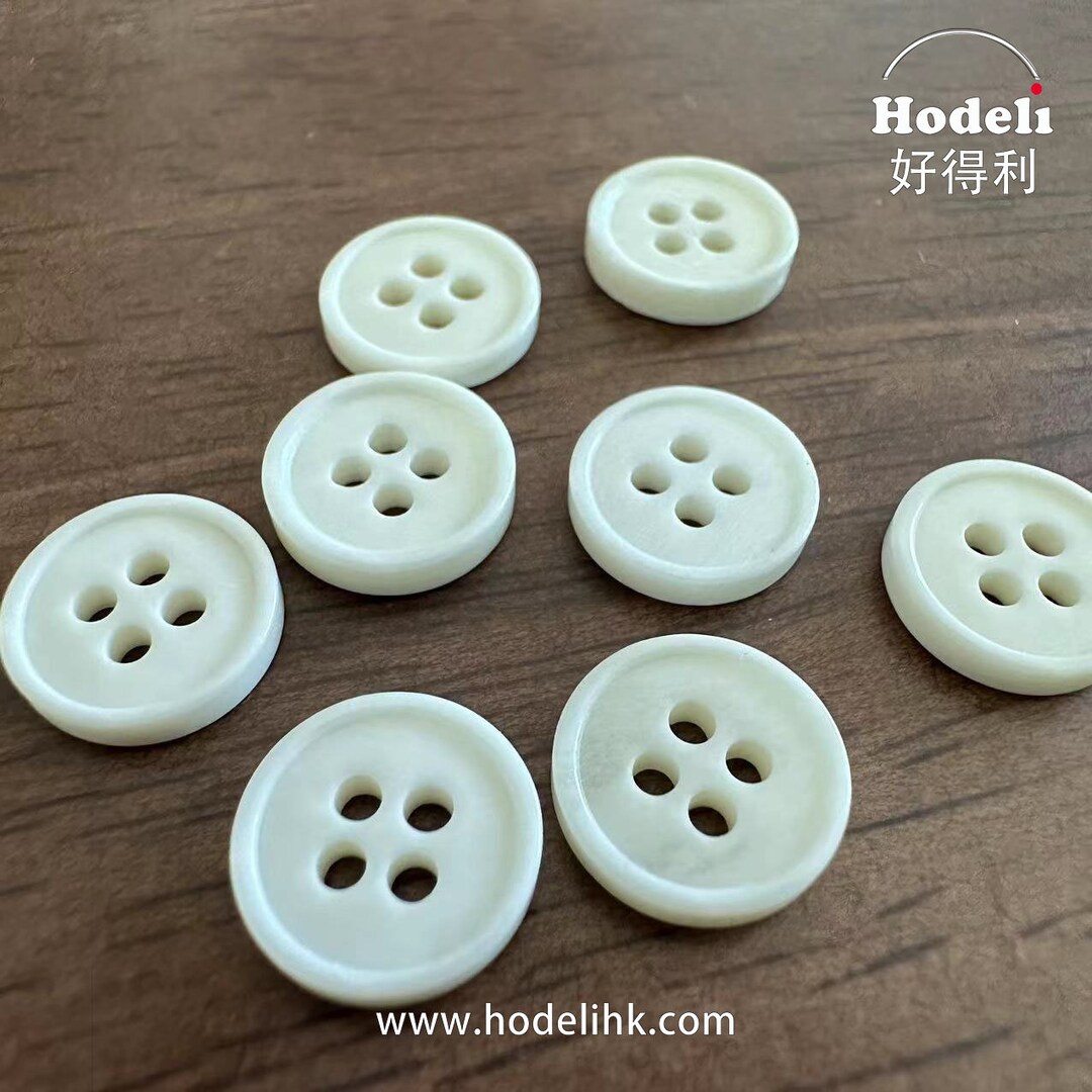100 Pcs 11.5mm White Genuine Cow Bone Buttons for Shirt Skirt Suit Coat Suit Dress Sweater ...