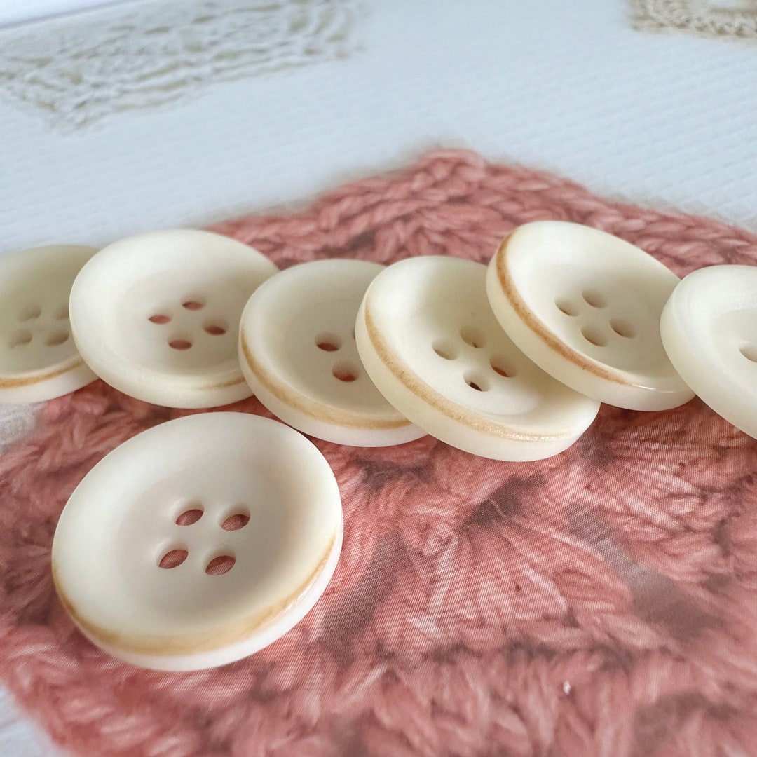 18mm Corozo Buttons Cream Natural Buttons for Sweater Jacket Shirt Skirt Suit Coat Dress Uniform ...