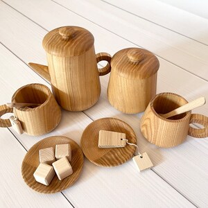 Wooden Tea Set Toy Pretend Play Tea Set Kids Wooden Toys - Etsy
