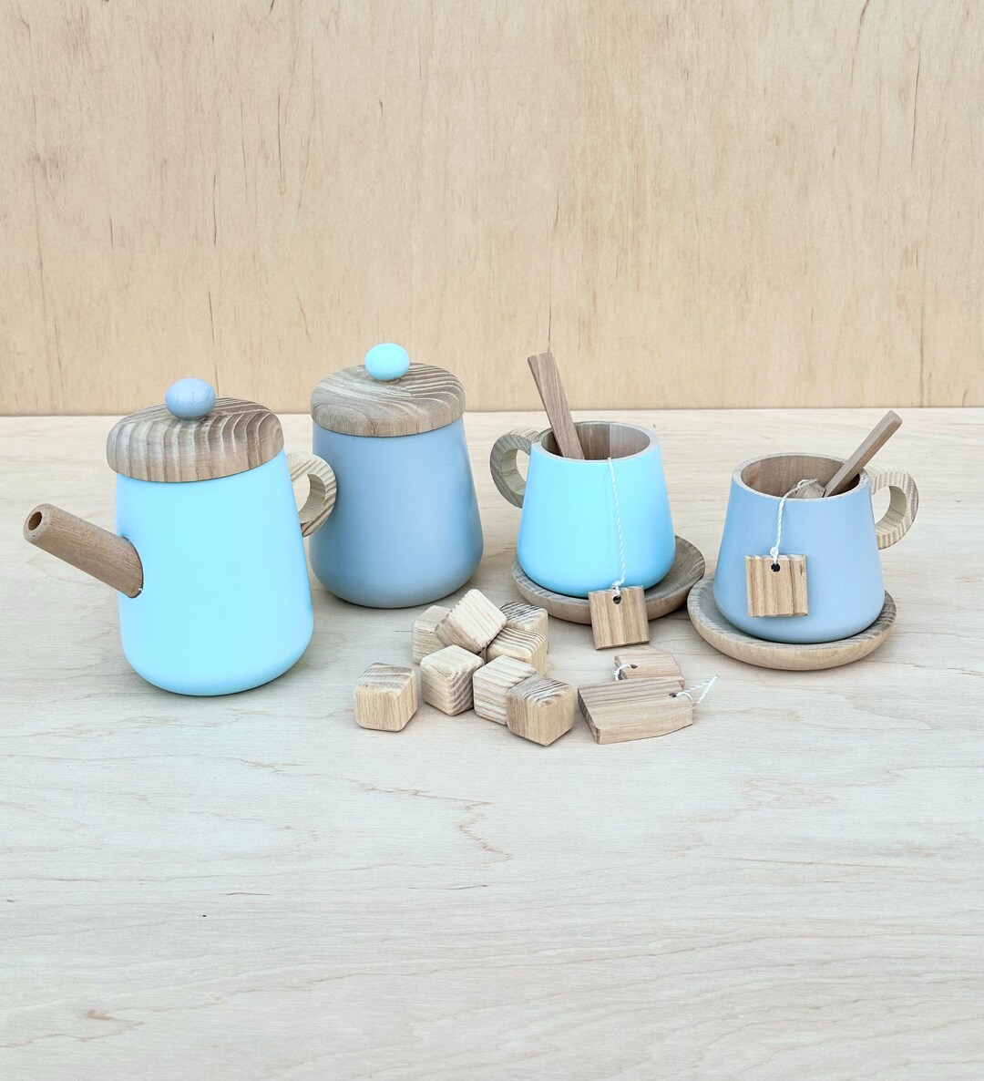 Montessori Tea Play Set, Toddler Gifts Girls Boys, Wooden Play Kitchen ...