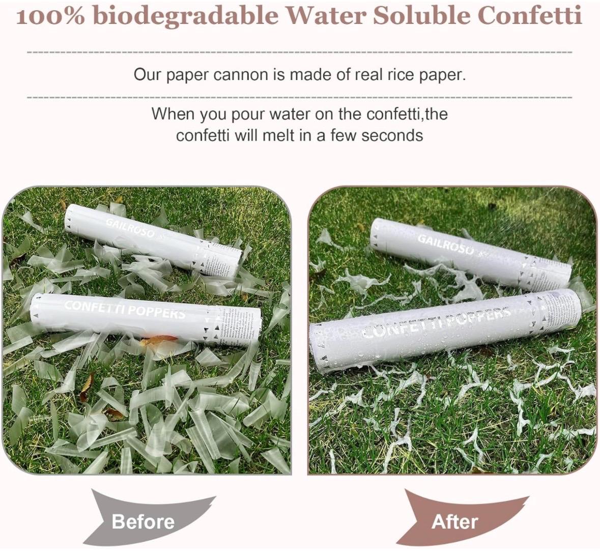 White Confetti Cannon,water Soluble Rice Paper for Wedding ...