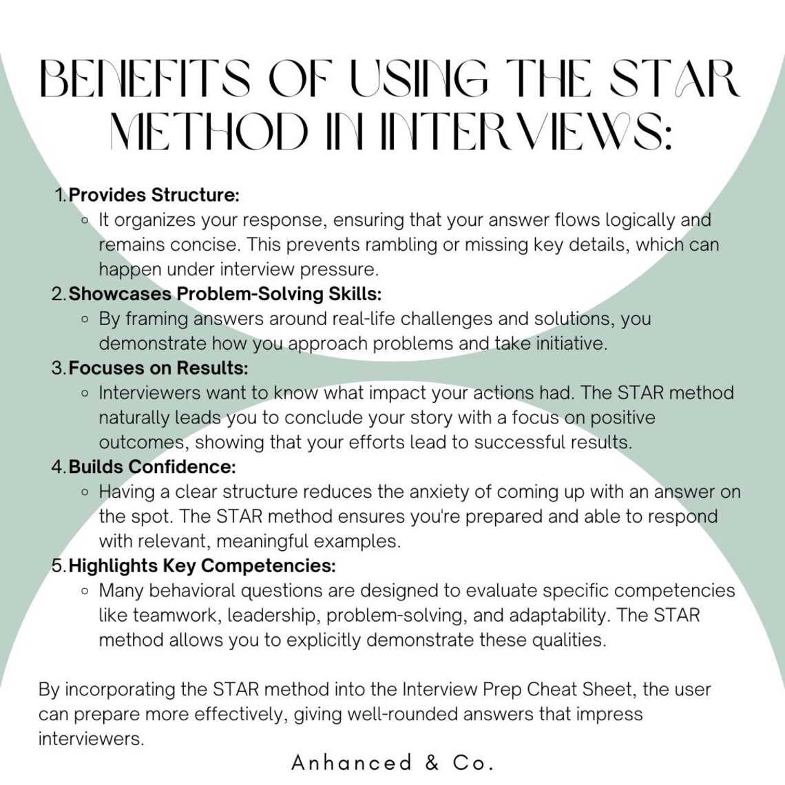 Interview Prep Cheat Sheet: STAR Method Guide (digital Download) - Etsy