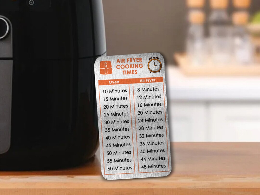 Air Fryer Conversion Chart Metal Card - Cooking Times Temp Oven Kitchen ...