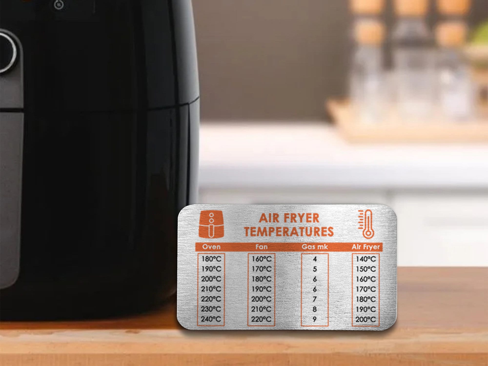 Air Fryer Conversion Chart Metal Card Cooking Times Temp - Etsy UK