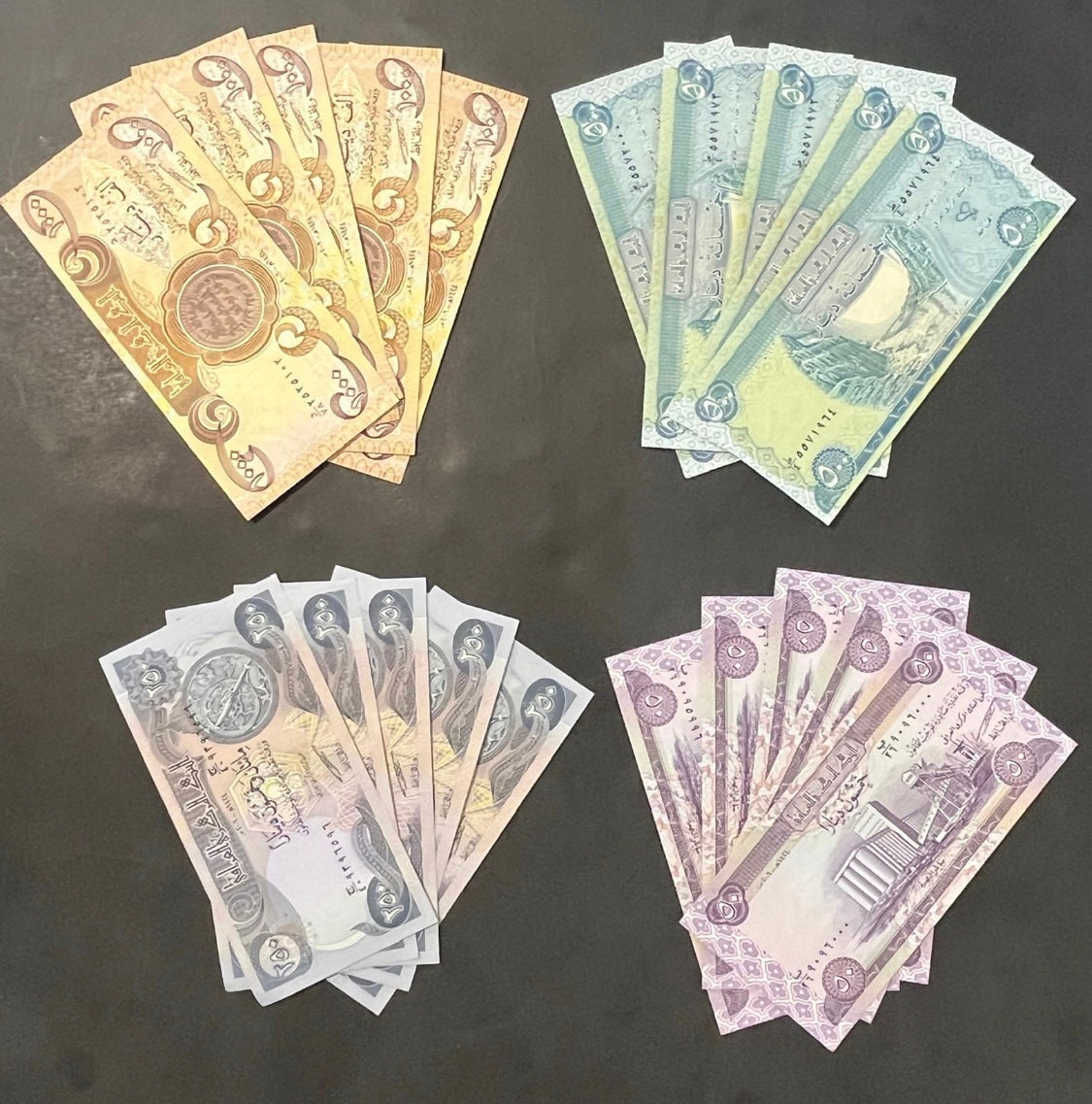 Buy Iraqi Dinar 20-pc UNC Banknote Set: 5/ea X 1000, 500, 250 & 50 IQD ...