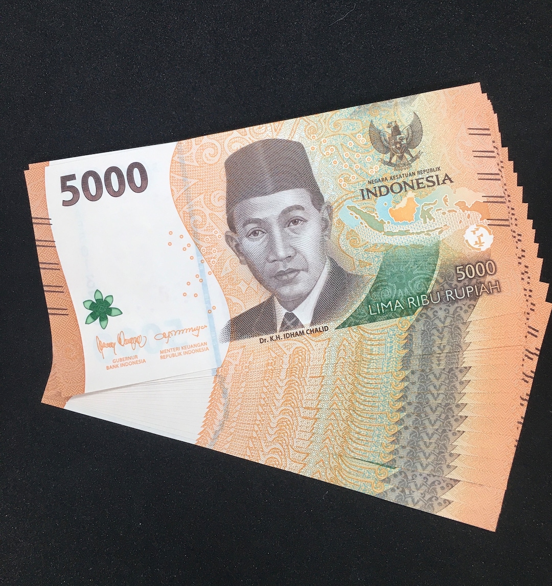 Indonesia 5,000 Rupiah 2022 Uncirculated Banknote P-167 (50 Pcs X 5,000 ...