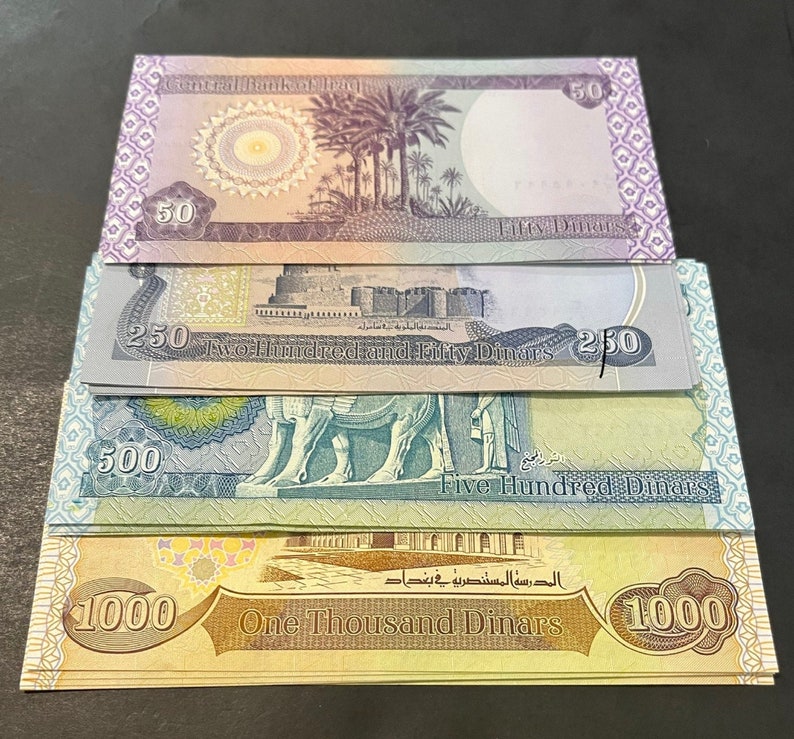 Buy Iraqi Dinar 20-pc UNC Banknote Set: 5/ea X 1000, 500, 250 & 50 IQD ...