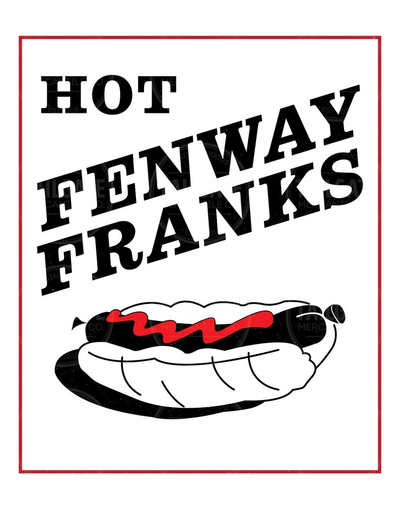 Fenway Franks: Digital Download Printable Wall Art File - Etsy