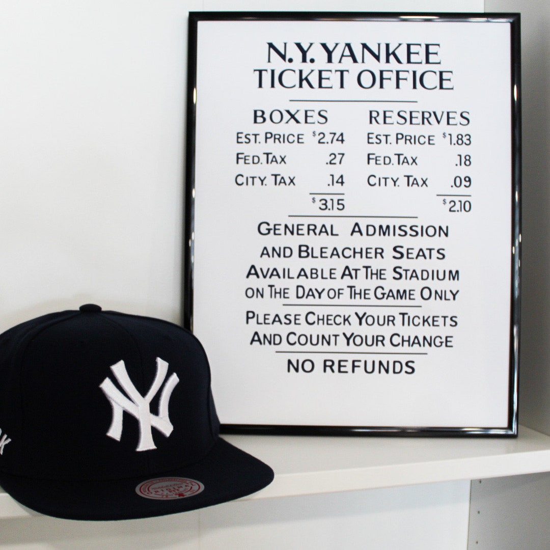 N.Y. Yankee Ticket Office 1957: Digital Download Printable Wall Art ...