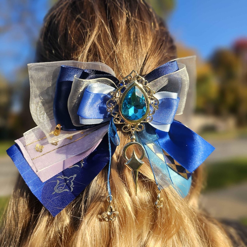 Genshin Impact Furina Hair Bow - Etsy