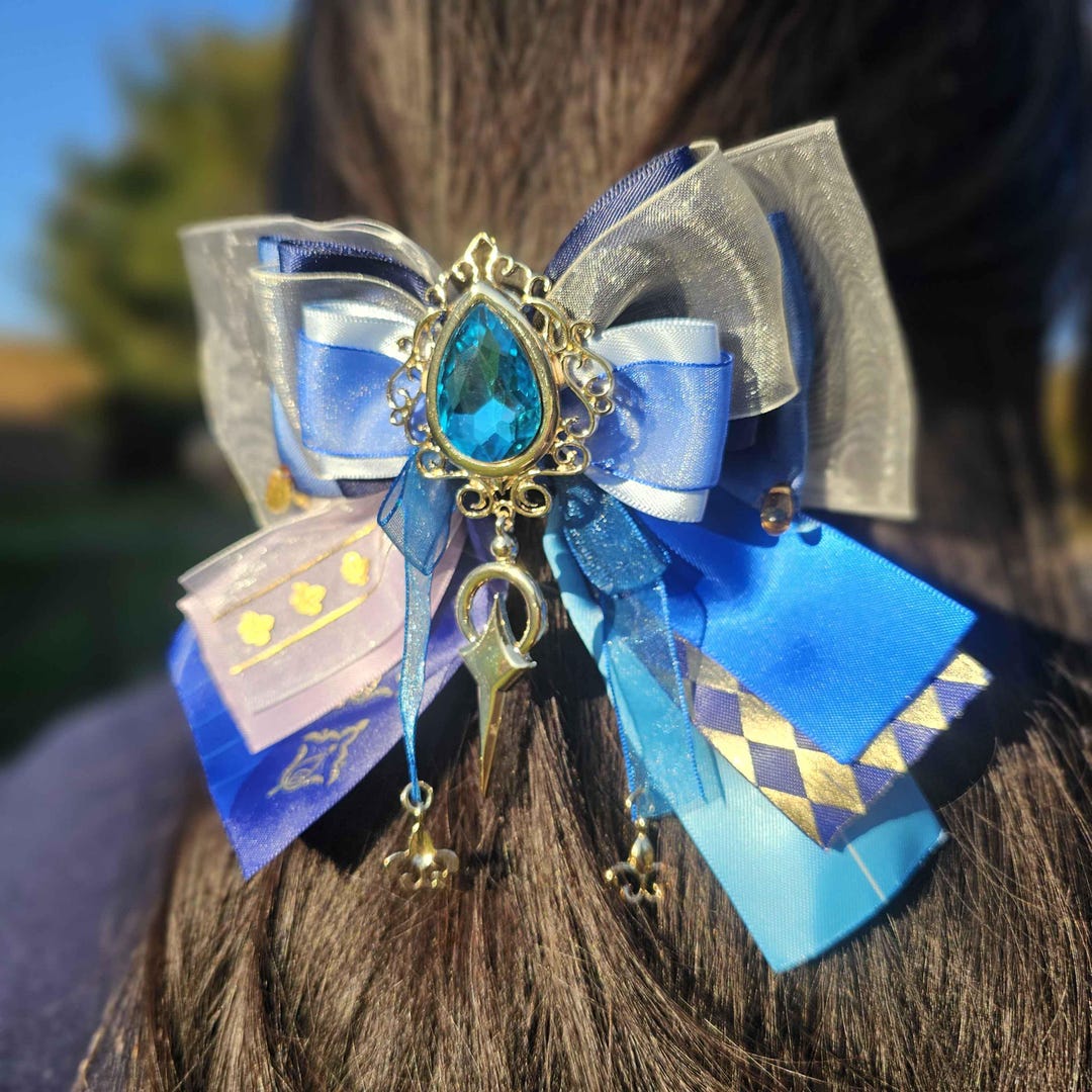 Genshin Impact Furina Hair Bow - Etsy