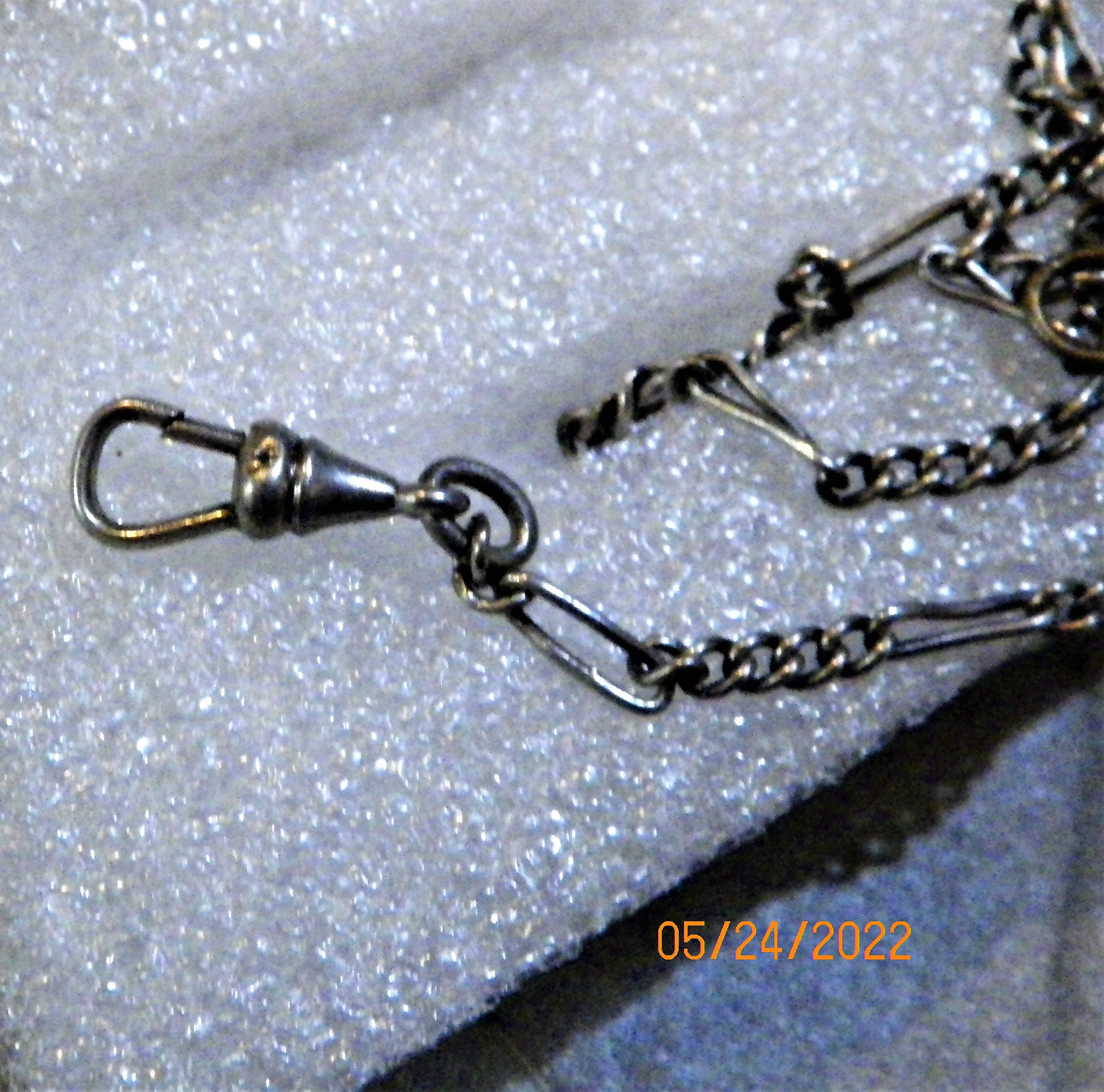 Antique Simmons Watch Fob Chain Fancy Silver Twisted Figaro - Etsy