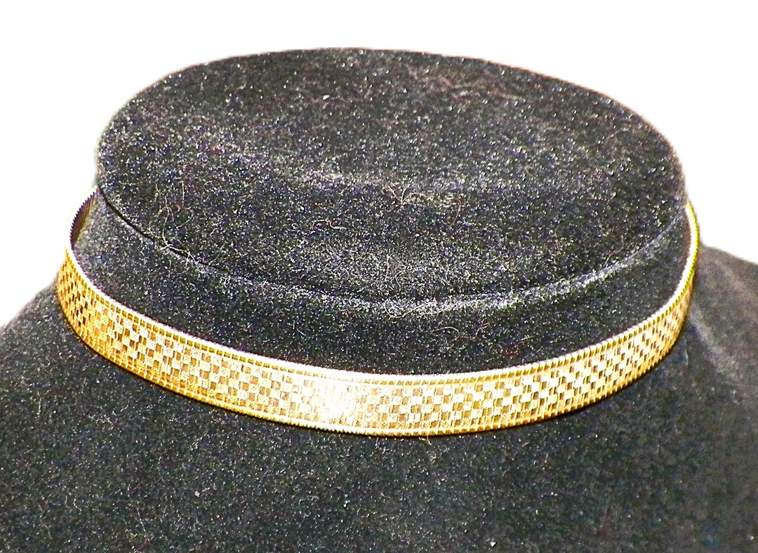 1970's Gold Tone Choker Necklace Elegant Reversible Choker to Start ...