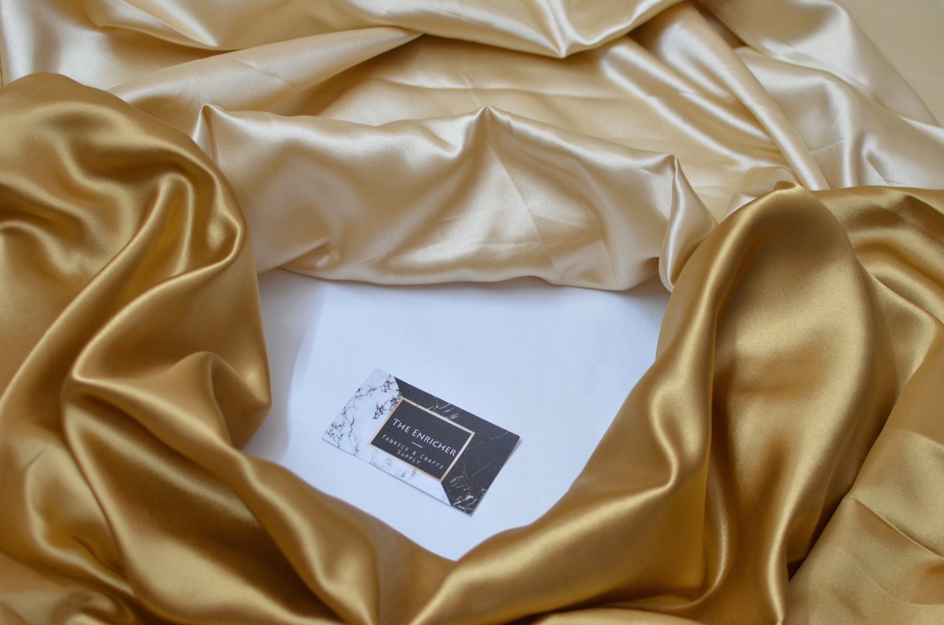 Gold Satin Fabric Champagne Satin Fabric 5 Yards Bridal Etsy