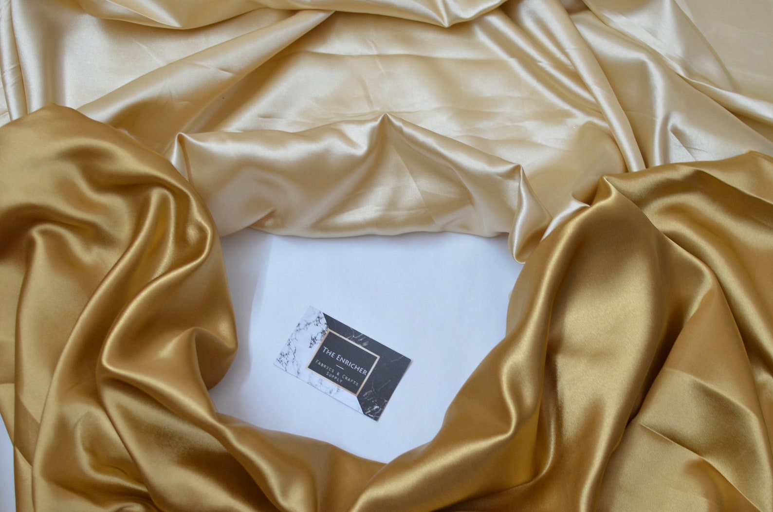 Gold Satin Fabric Champagne Satin Fabric 5 Yards Bridal Etsy
