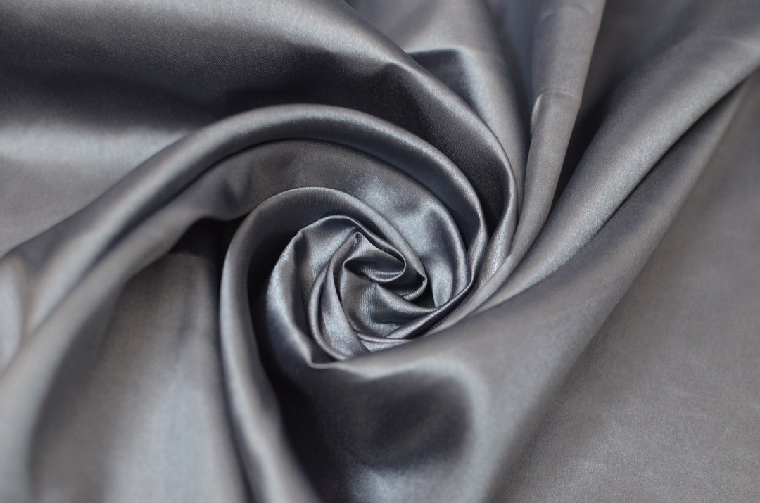 Gray Satin Fabric , Gray , Smoke Gray Satin,silver Satin Fabric, Satin ...