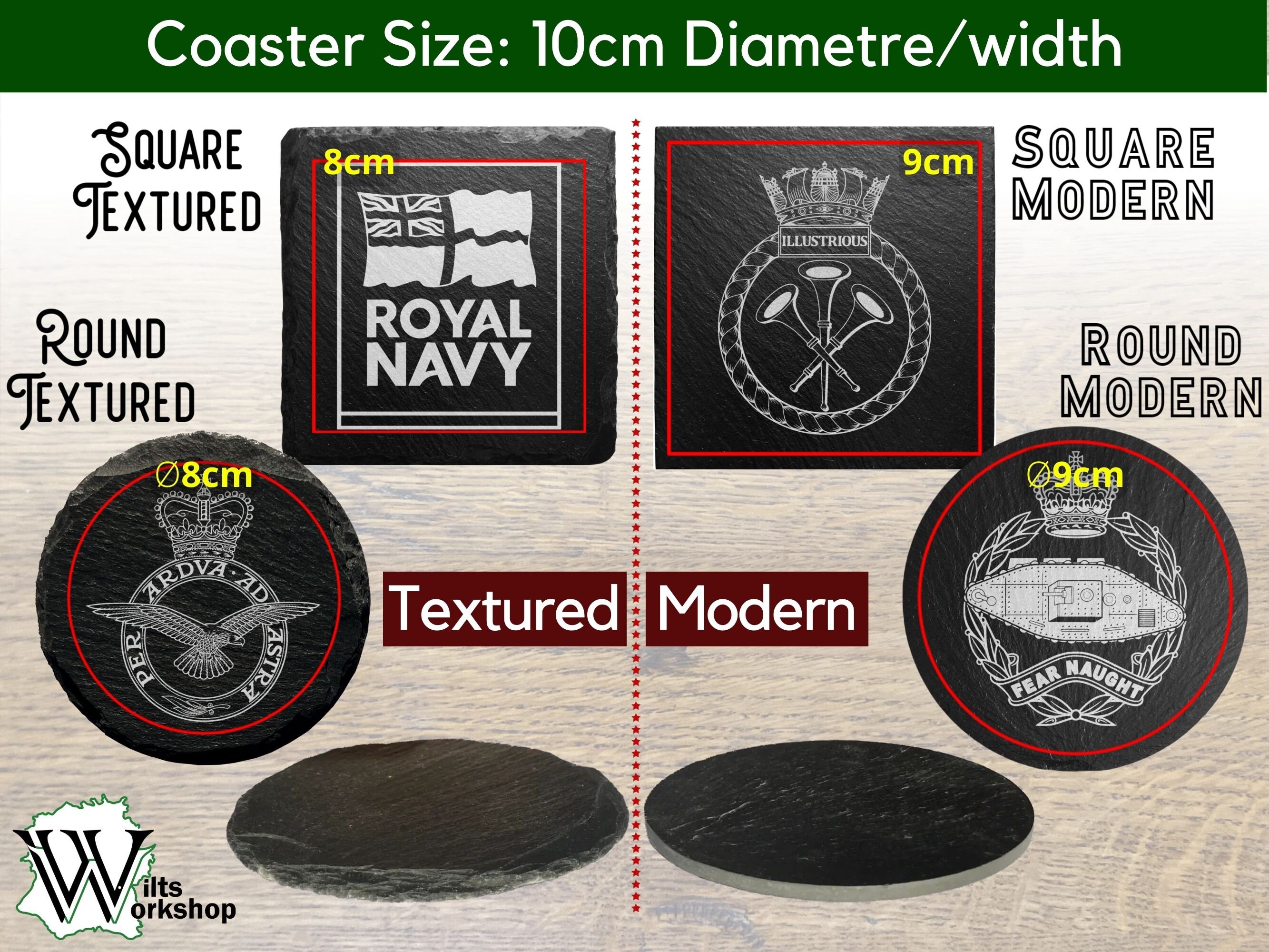Personalised British Military Crest Slate Coasters - Etsy Australia