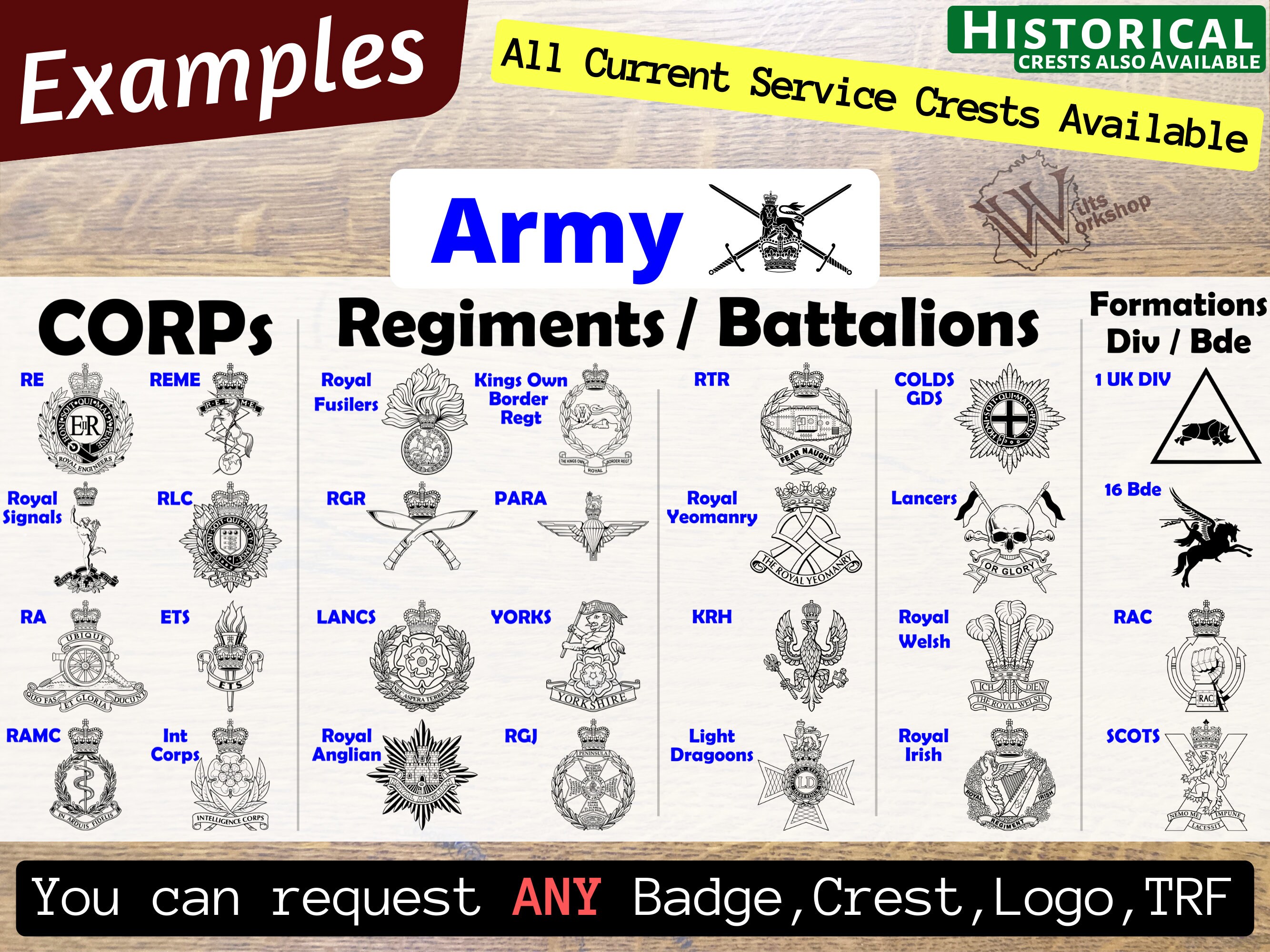 Personalised British Military Crest Slate Coasters - Etsy Australia