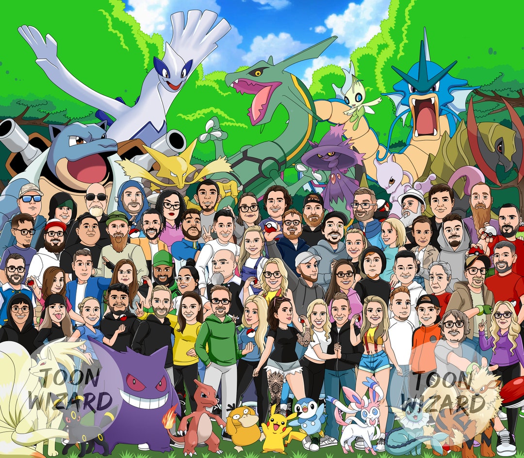 POKEMON Custom Digital Portrait - Etsy