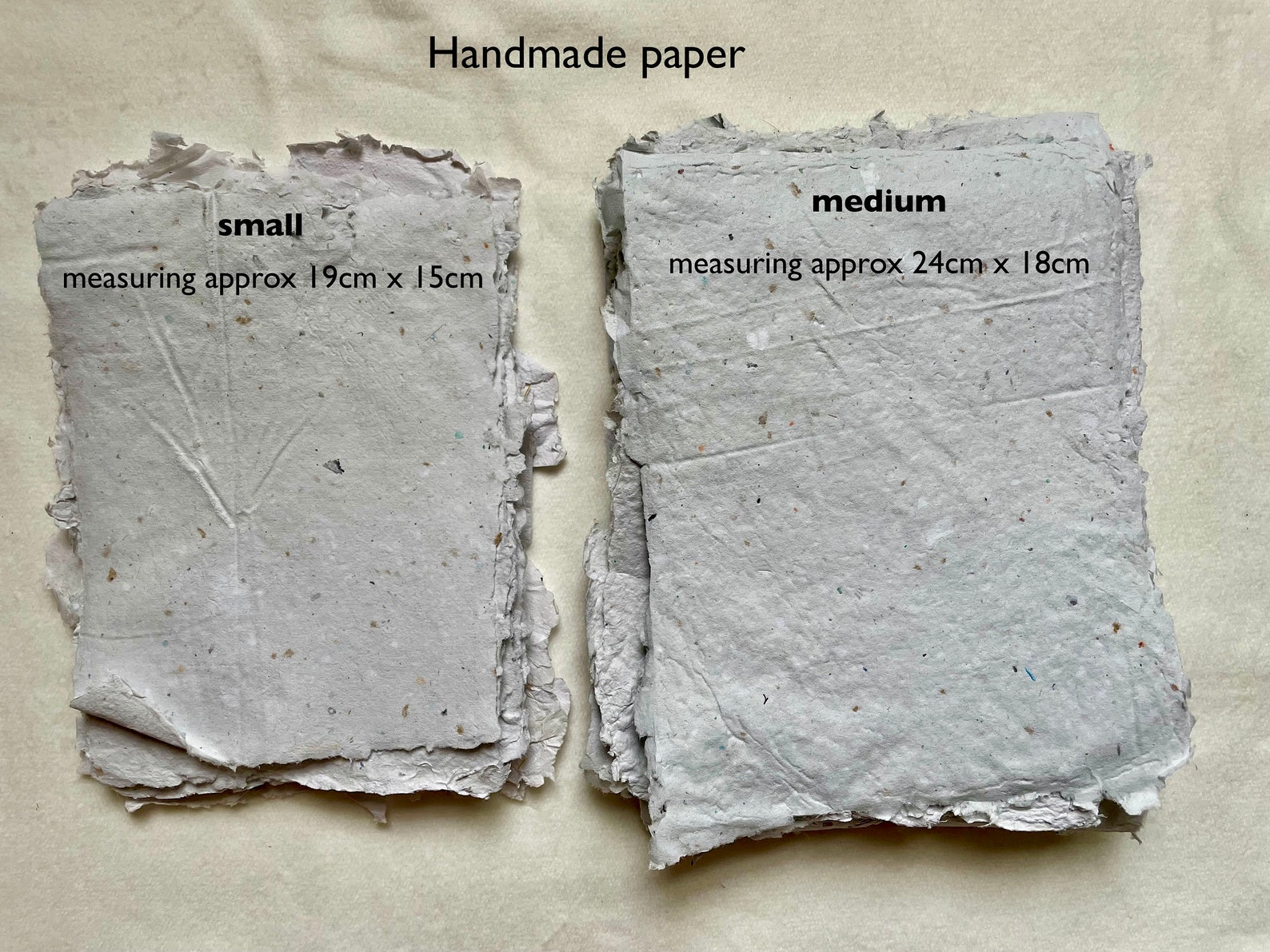 Handmade Paper X 5 Sheets - Etsy