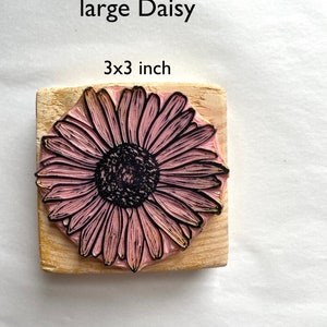 Large Daisy | Rubber Stamps | Lino Stamps | Mounted | Unmounted - Etsy
