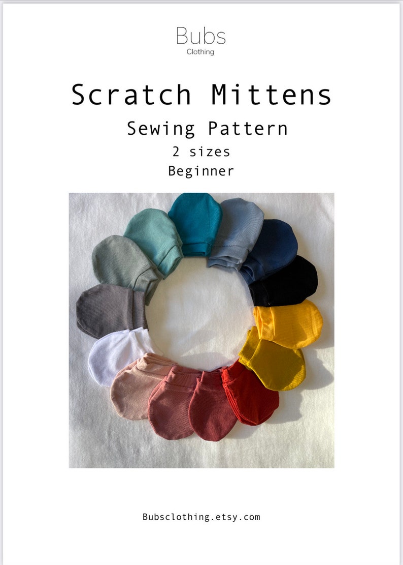 PDF Scratch Mittens | No Scratch Mittens | Sewing Pattern | Pdf Sewing ...