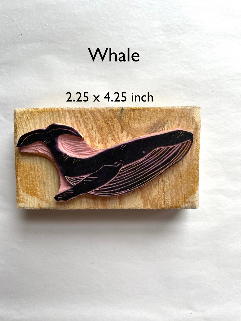 Whale | Rubber Stamps | Lino Stamps | Mounted | Unmounted - Etsy