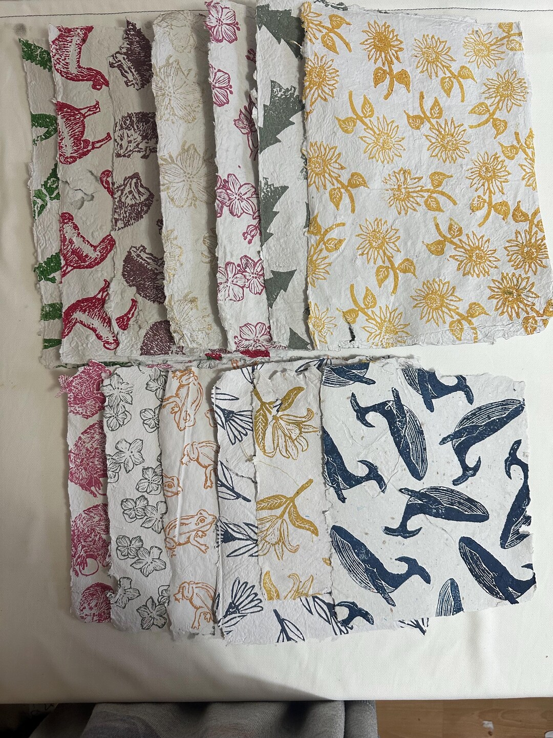 Handmade Paper | Coloured Paper | Repeat Pattern | Biodegradable ...