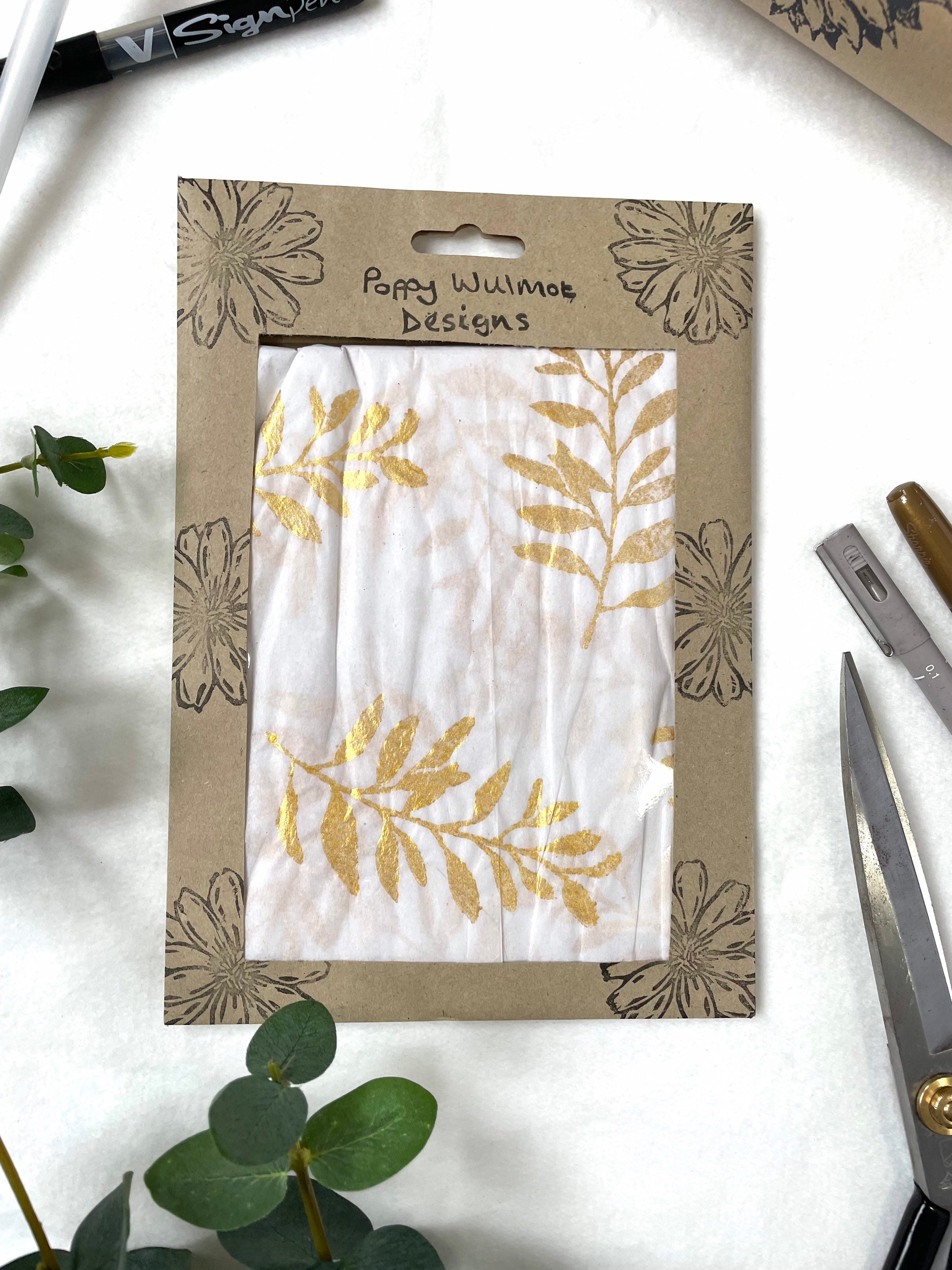 Gift Wrap Set | Card | Tags | Tissue Paper | Olive Leaves - Etsy