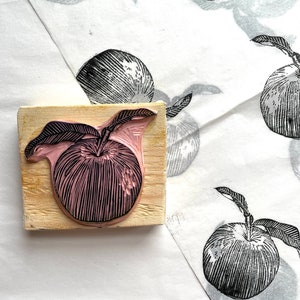 Apple| Rubber Stamps | Lino Stamps | Mounted | Unmounted - Etsy