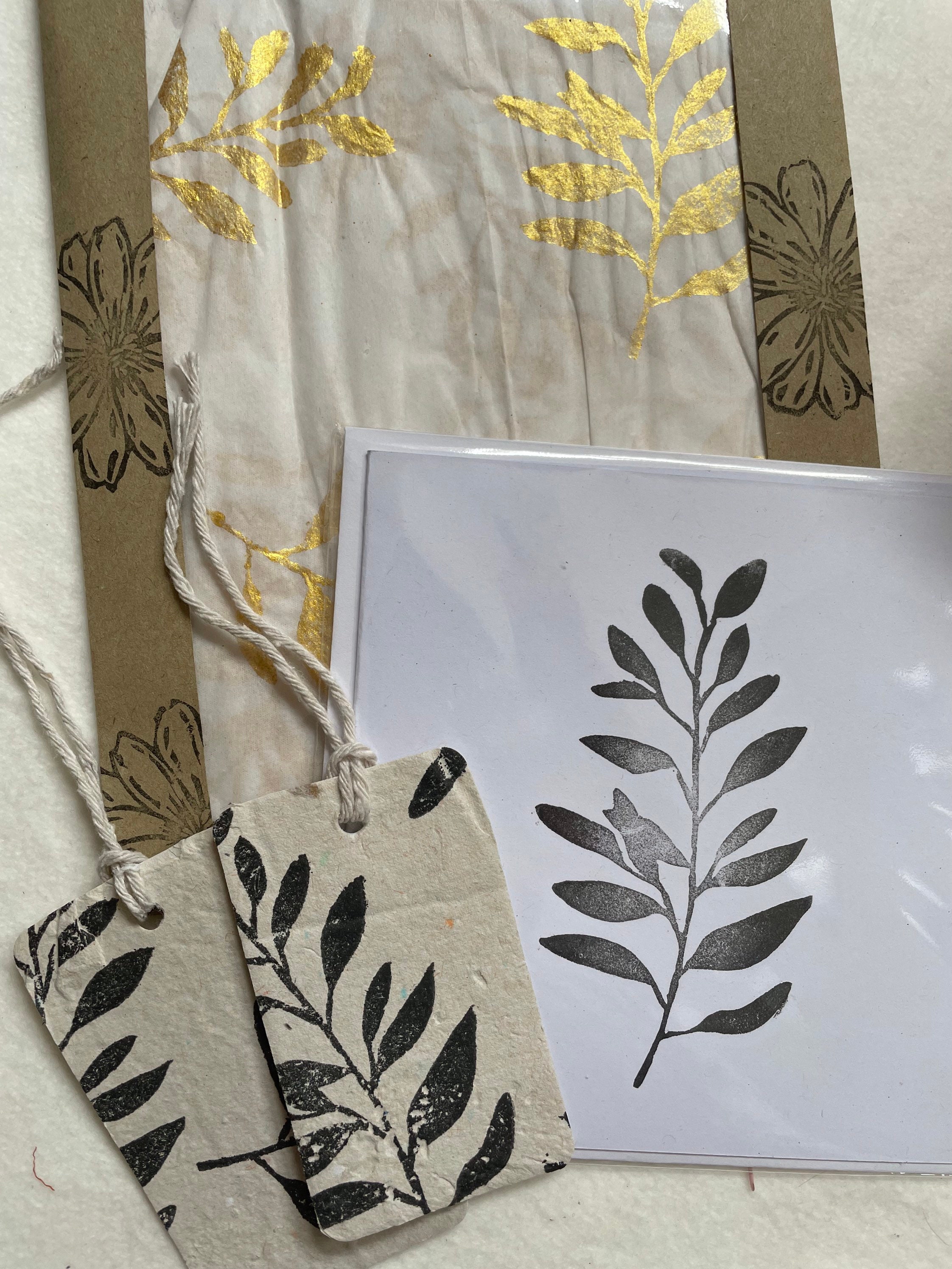 Gift Wrap Set Card Tags Tissue Paper Olive Leaves - Etsy