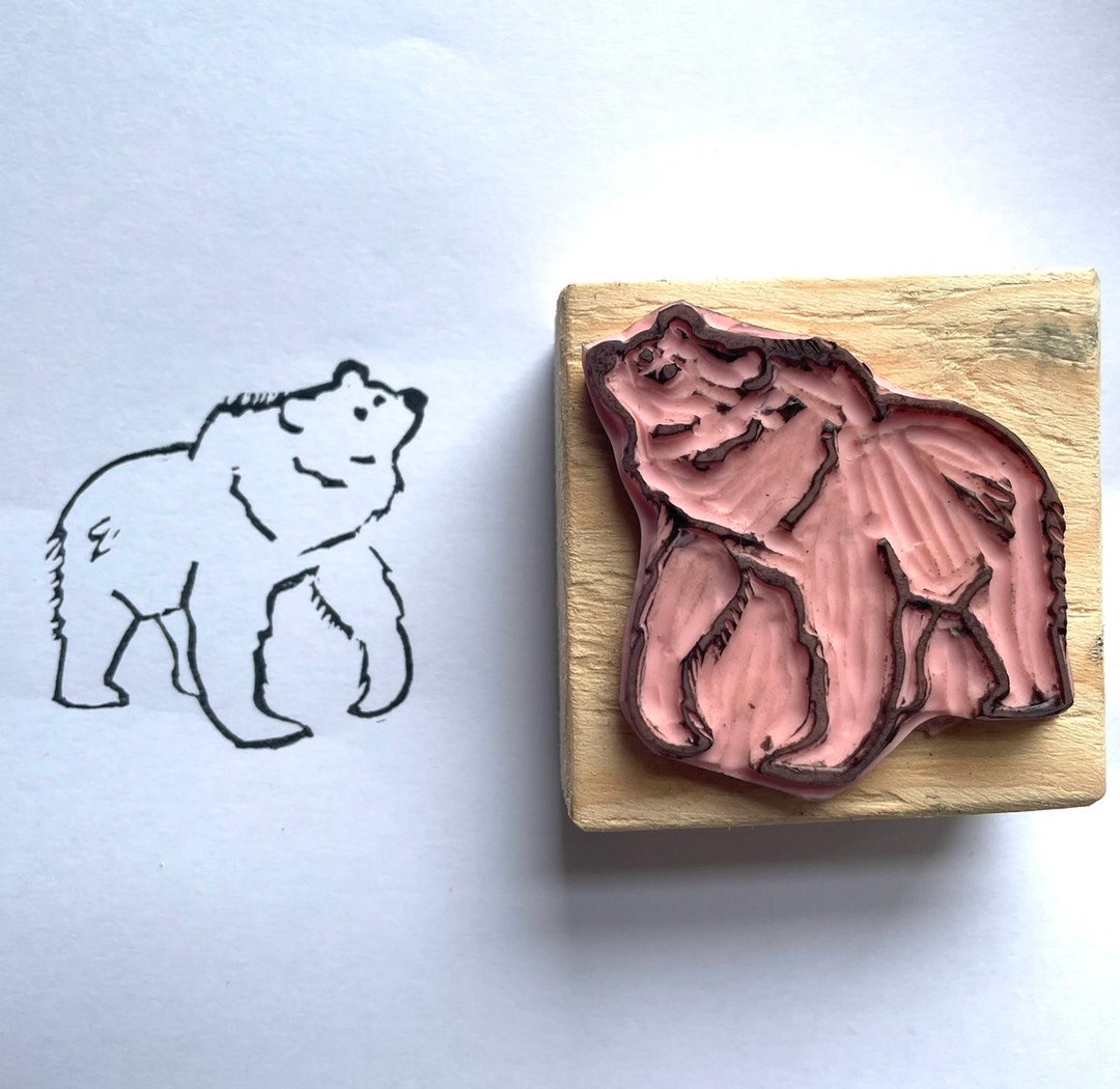 Bear | Rubber Stamps | Lino Stamps | Mounted | Unmounted | Polar Bear ...