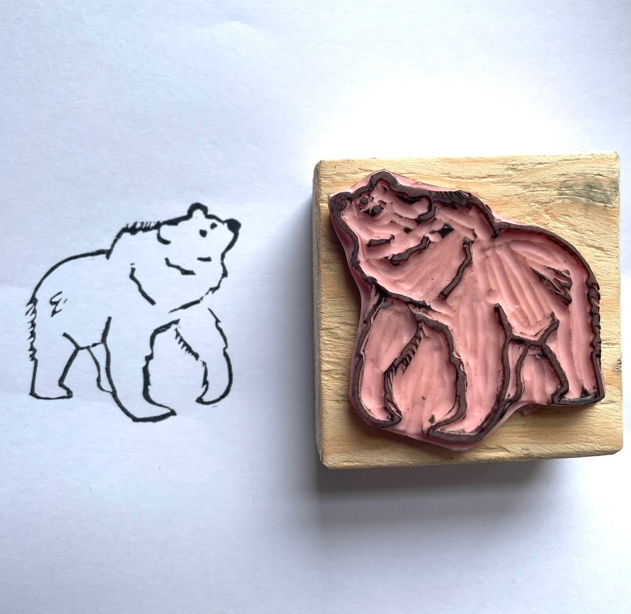 Bear | Rubber Stamps | Lino Stamps | Mounted | Unmounted | Polar Bear ...