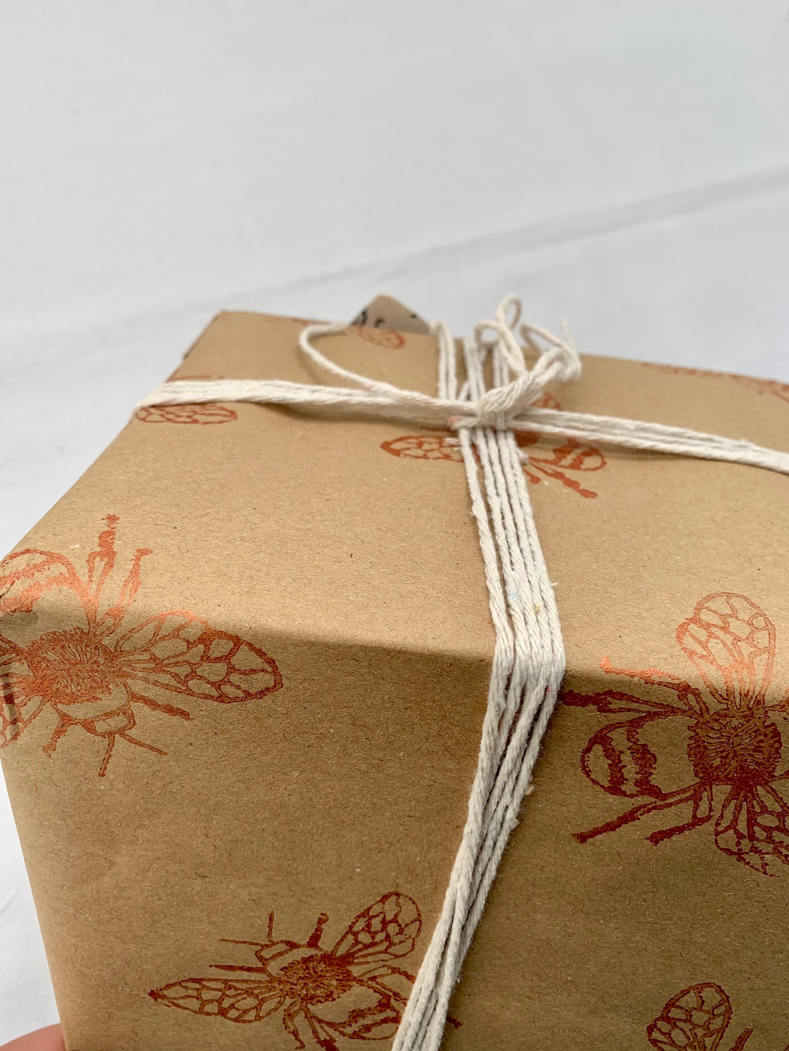 Bee gift wrap handprinted gift wrap wrapping paper luxury | Etsy
