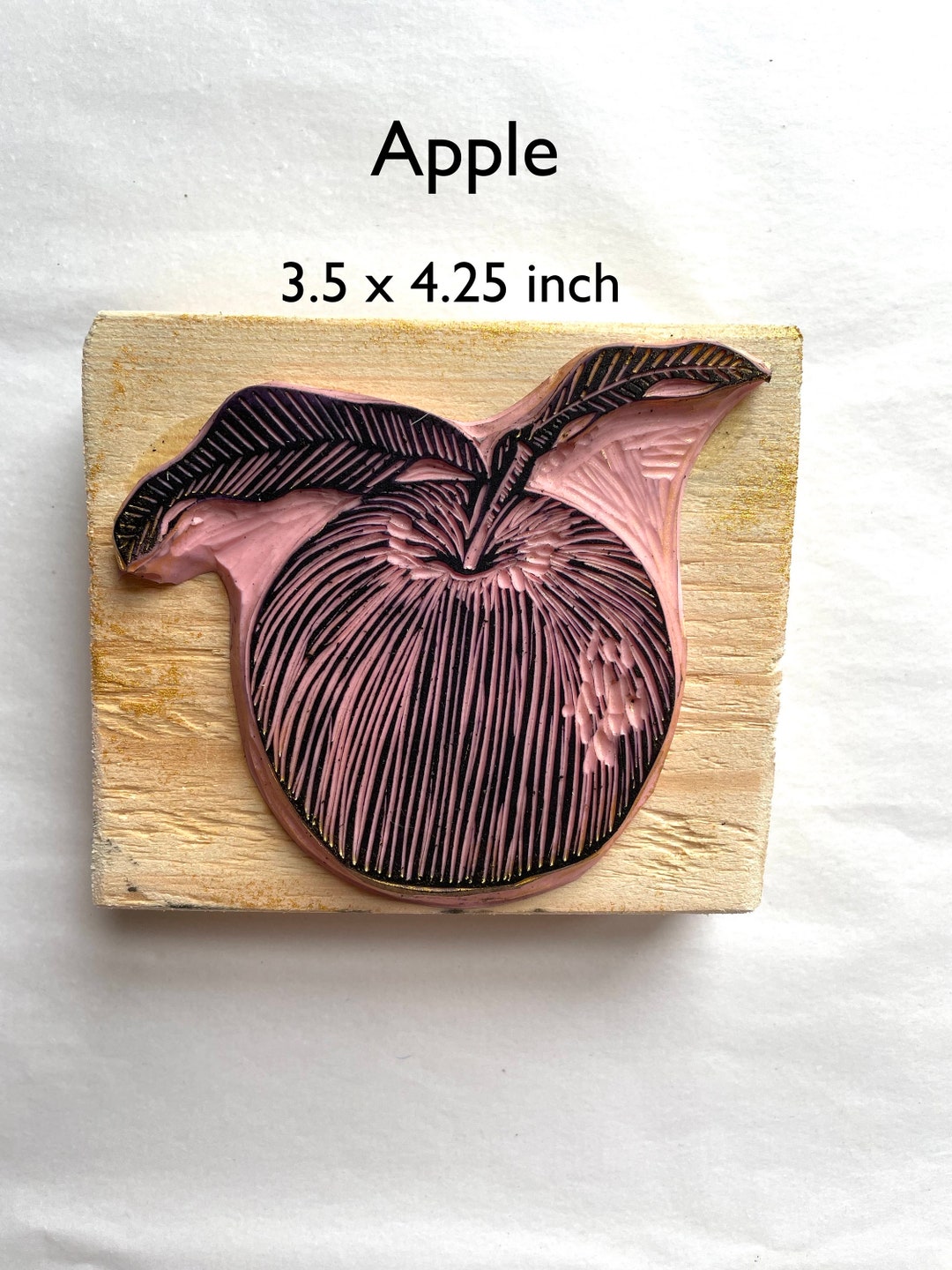 Apple| Rubber Stamps | Lino Stamps | Mounted | Unmounted - Etsy