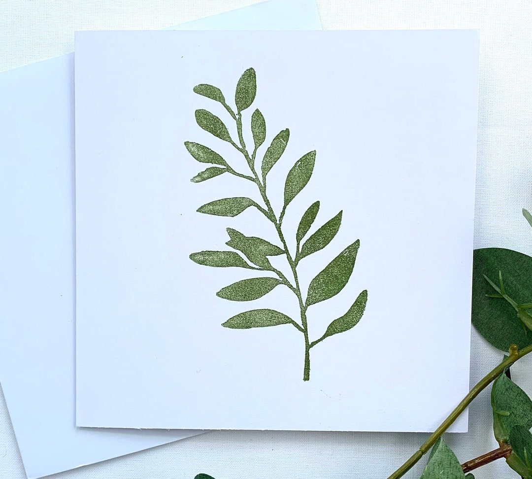 Leaves Card, Foliage Card, Plant Cards, Recycled, Blank, Olive Leaf ...
