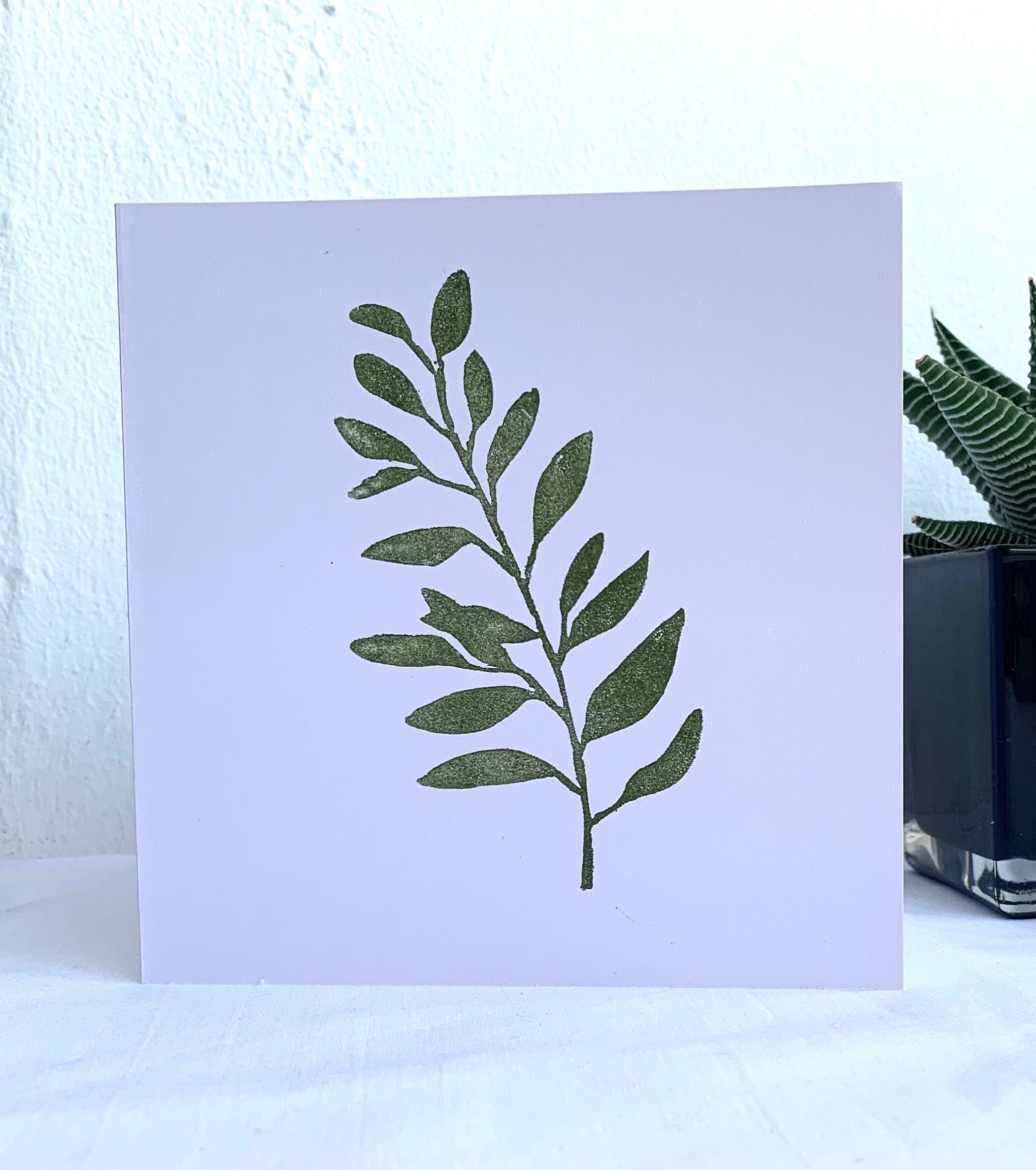 Leaves Card, Foliage Card, Plant Cards, Recycled, Blank, Olive Leaf ...