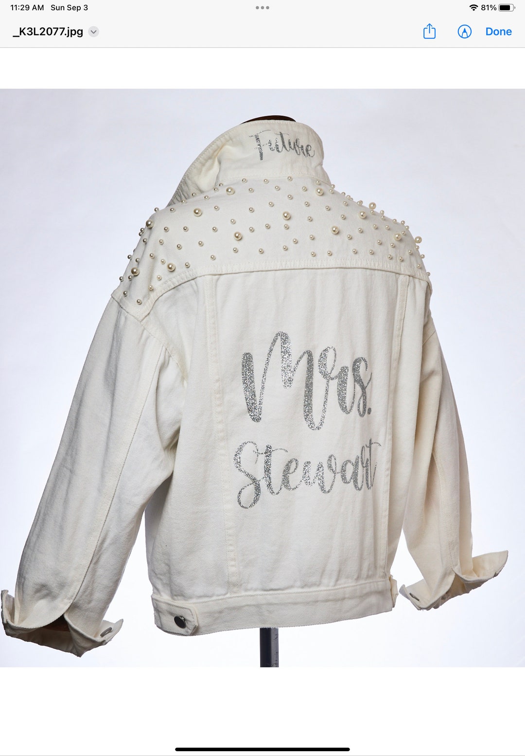 Personalized Jacket, Customized Personalized Jacket, Bridal Attire ...