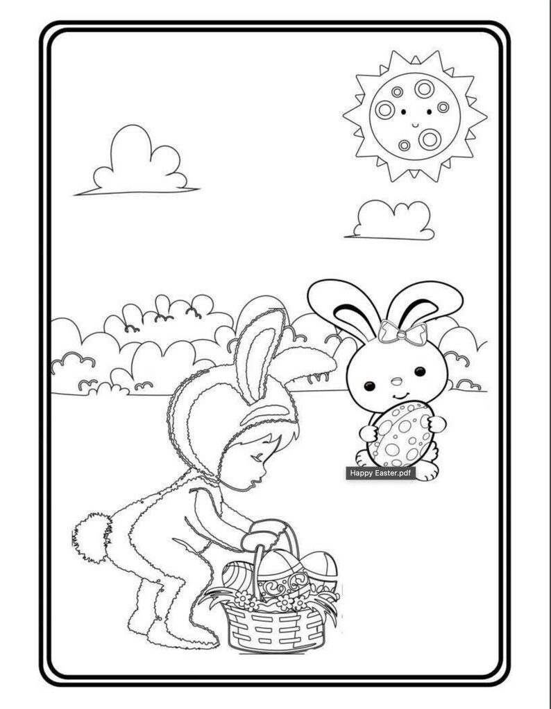 40 EASTER Coloring Pages, Easter Egg Hunt Activities , Printable ...