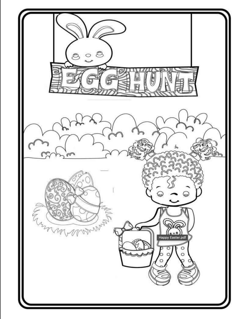 40 EASTER Coloring Pages, Easter Egg Hunt Activities , Printable ...