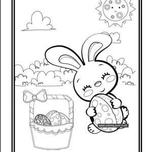 40 EASTER Coloring Pages, Easter Egg Hunt Activities , Printable ...