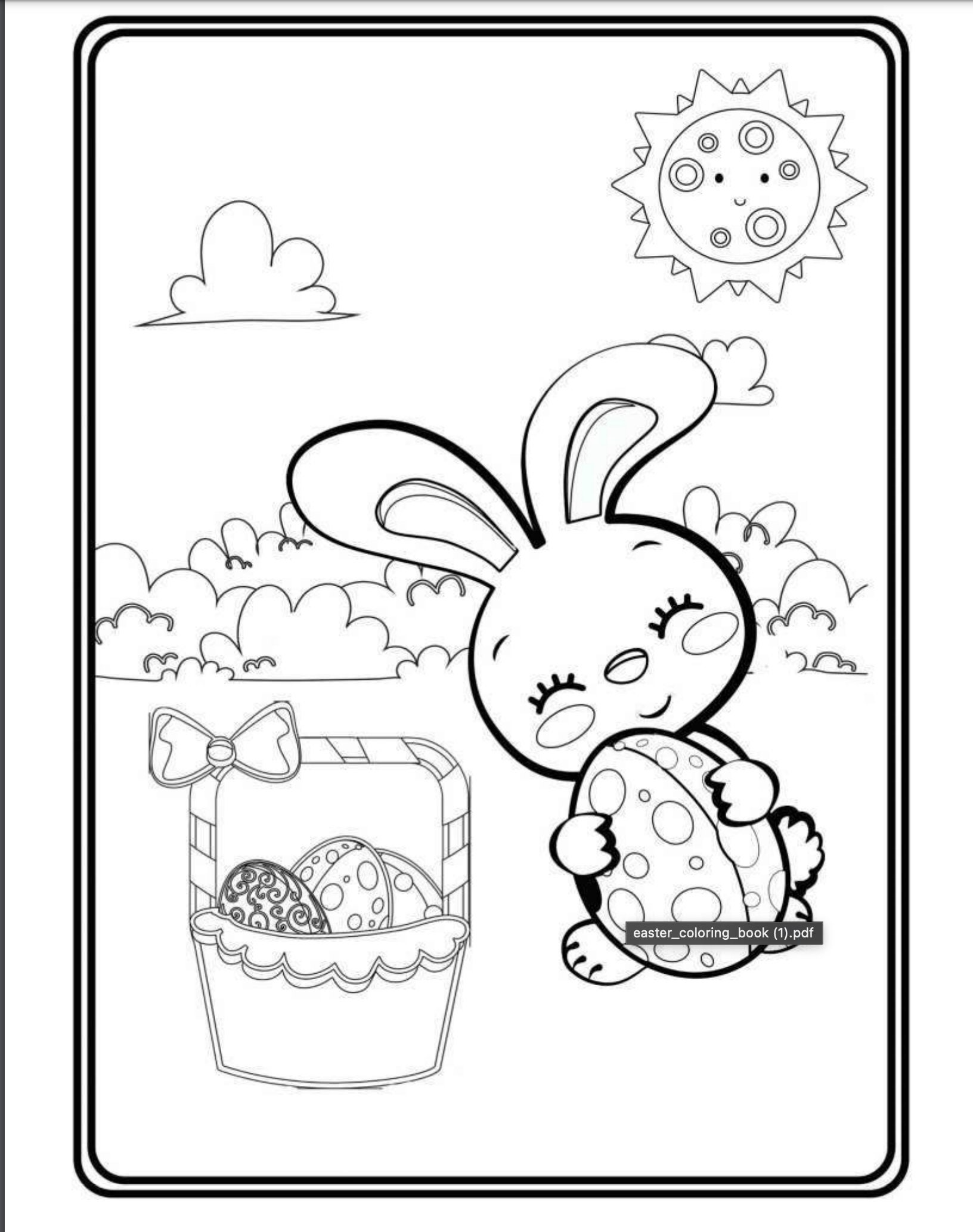40 EASTER Coloring Pages, Easter Egg Hunt Activities , Printable ...
