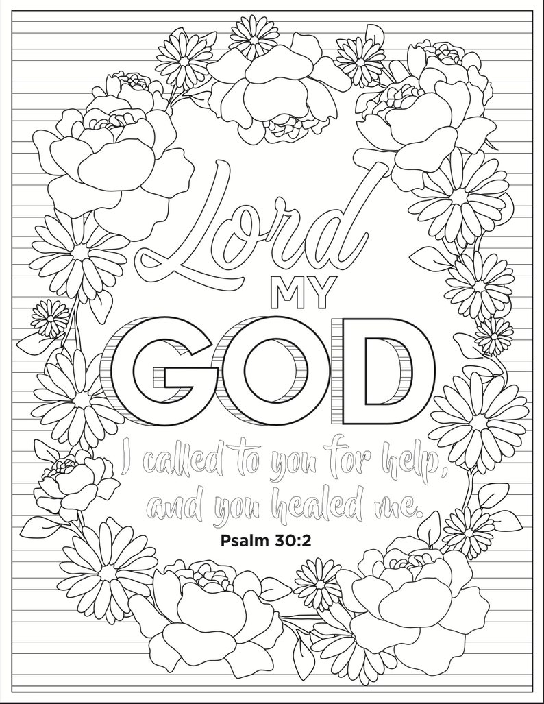 37 Bible Psalms Coloring Pages | Etsy
