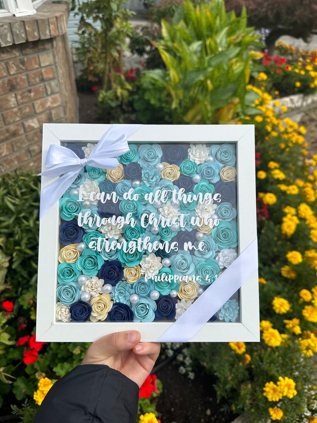 Bible Verse Flower Box Christian Inspiration Quotes Custom - Etsy